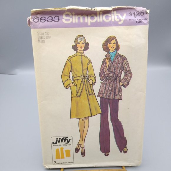 Simplicity | Office | Vintage Sewing Pattern Simplicity 6633 Jiffy ...